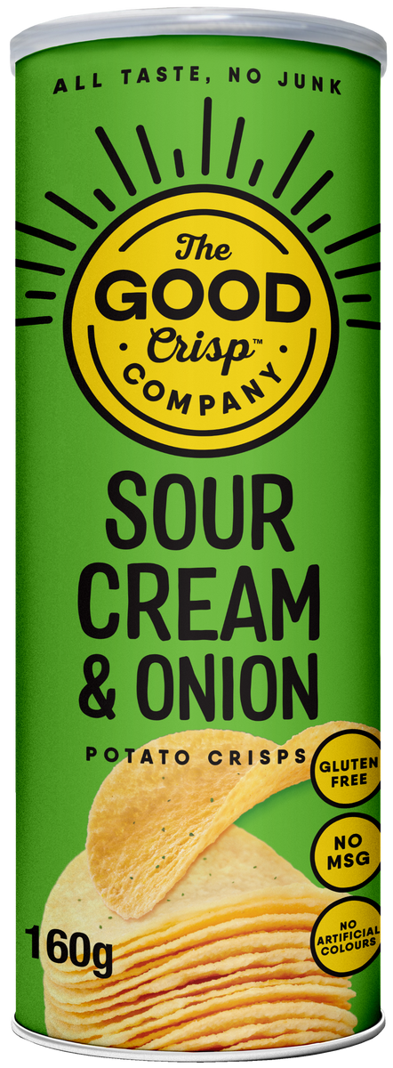 Sour Cream & Onion Gluten Free Potato Chips (8 Pack) - The Good Crisp ...